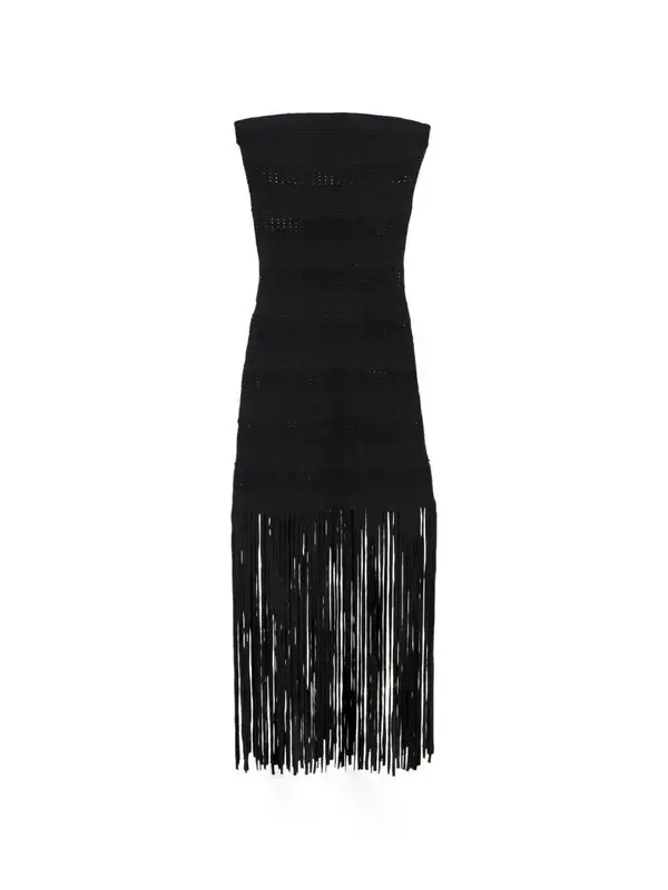 Sandro Maldives Fringed Strapless Dress