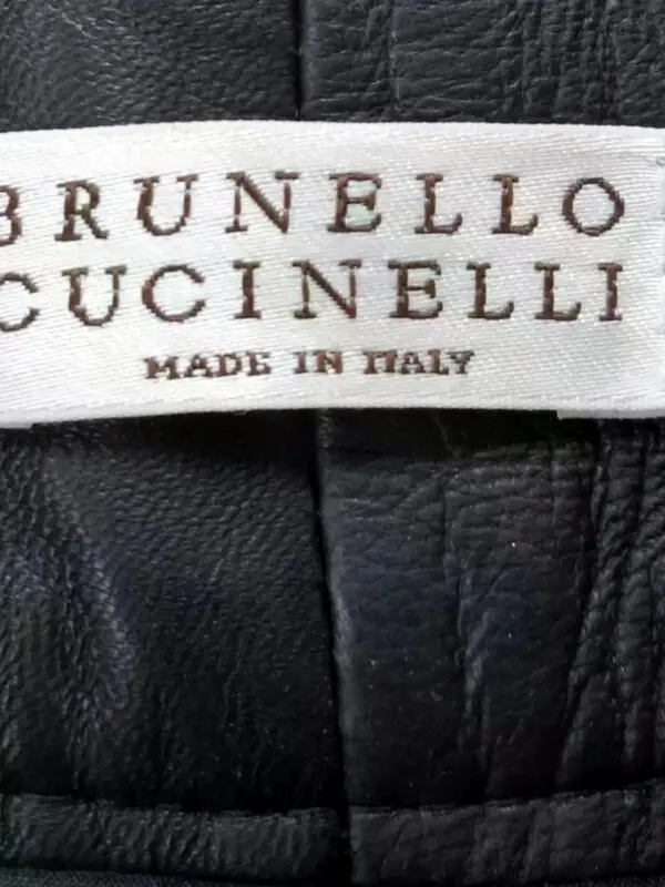 Brunello Cucinelli Leather Trousers