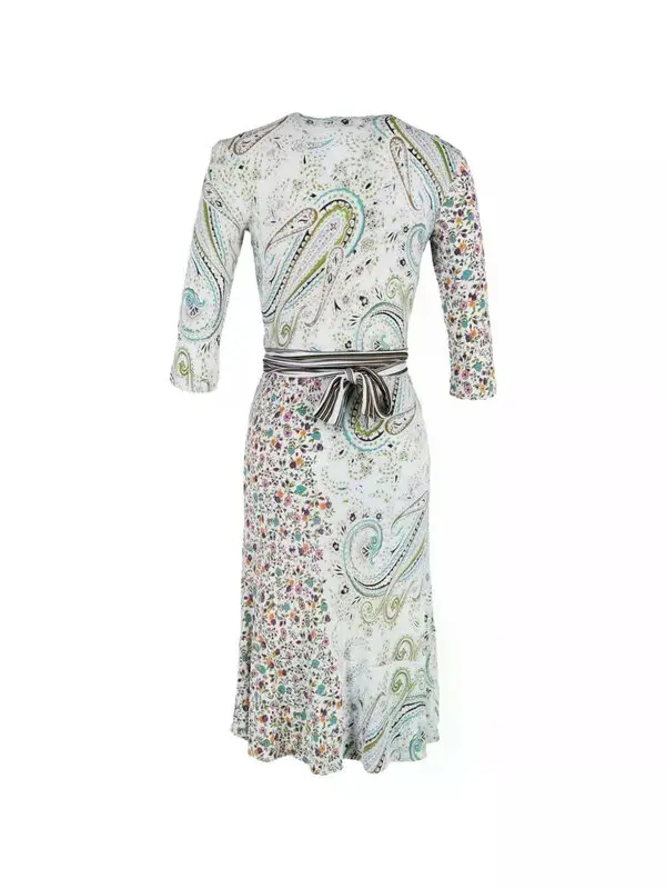 Etro Printed Wrap Midi Dress