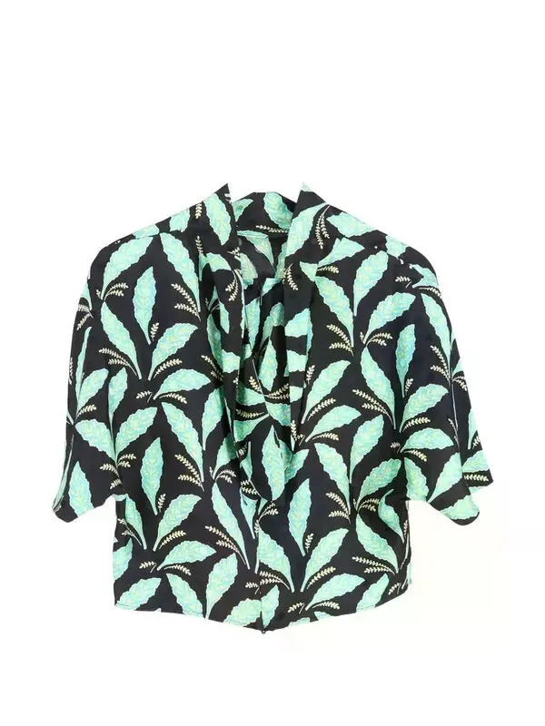 Diane Von Furstenberg Leaf-print Blouse