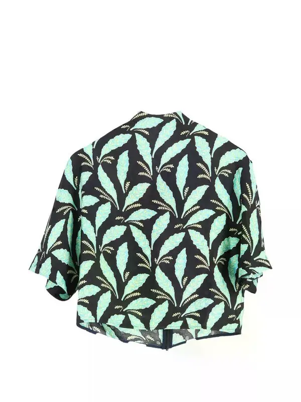 Diane Von Furstenberg Leaf-print Blouse