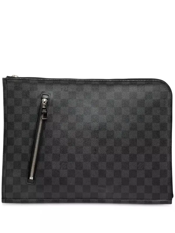 LOUIS VUITTON 2013 Damier Graphite Poche Documents Portfolio - Black