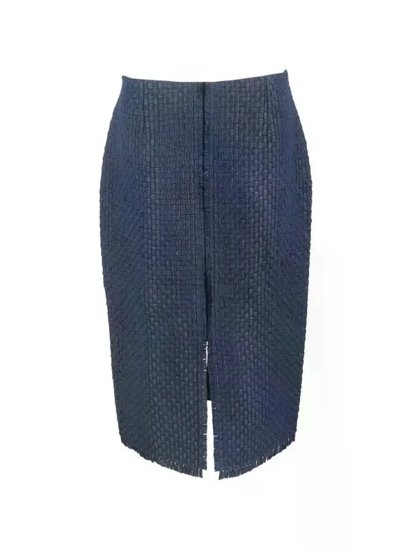 Roland Mouret Woven-effect Midi Skirt