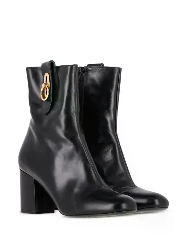 Mulberry Square-toe High-heel Ankle Boots