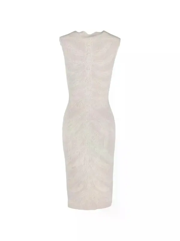 Alexander McQueen Patterned Knit Midi Dress