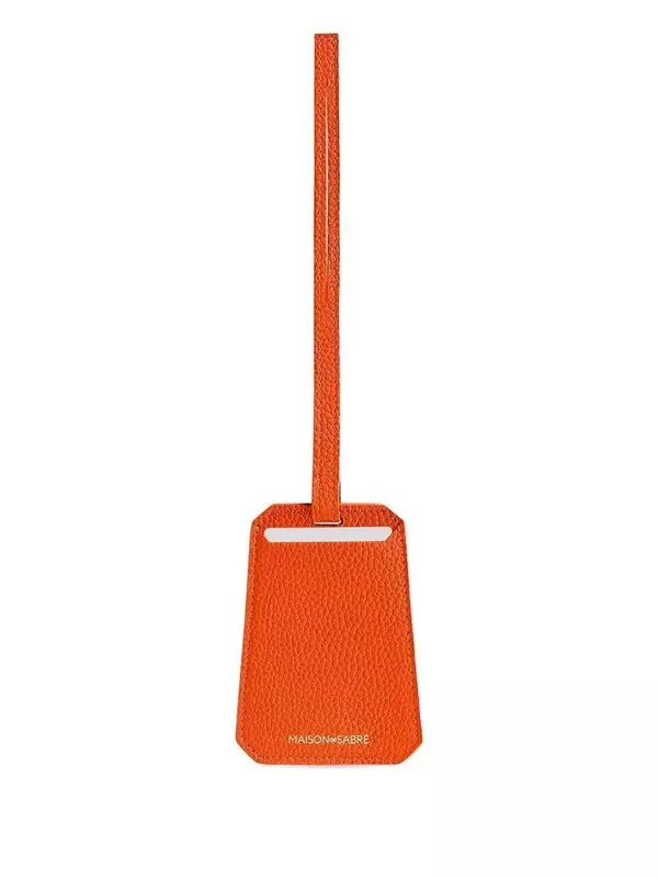 MAISON DE SABRE Leather Luggage Tag - Orange