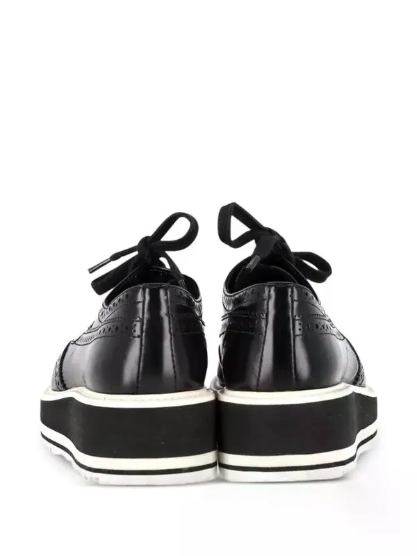 Prada Platform Leather Derby Shoes
