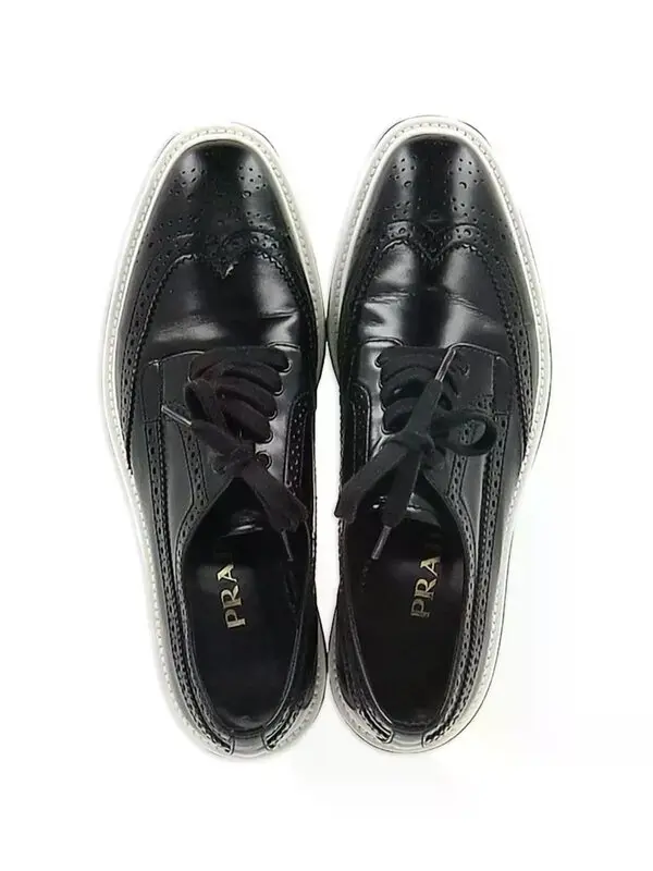 Prada Platform Leather Derby Shoes