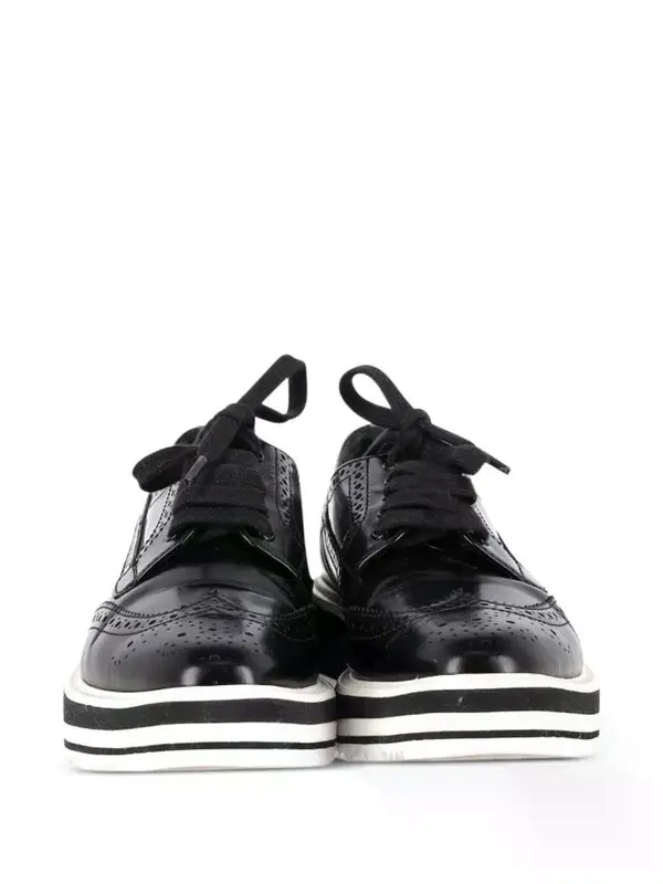 Prada Platform Leather Derby Shoes