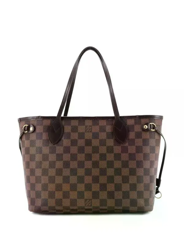 LOUIS VUITTON Neverfull Damier Pm Tote Bag - Brown