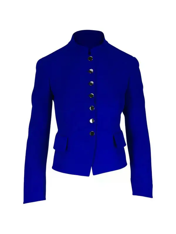 Akris Mandarin-collar Jacket - Blue