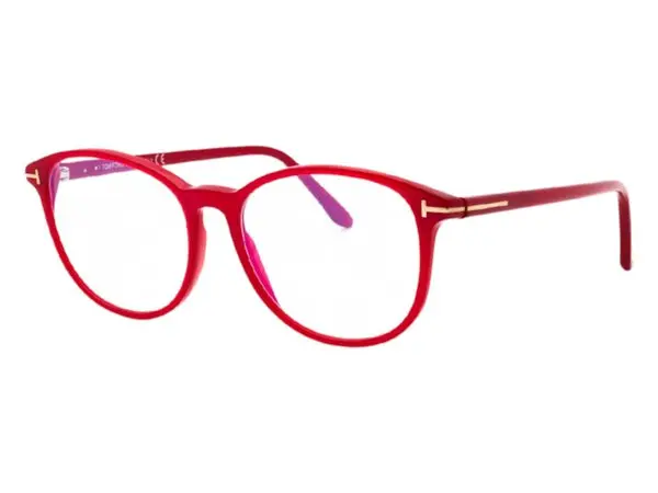 TOM FORD Square Frame Eyeglasses - Shiny Light Red (ft5810/b 074)