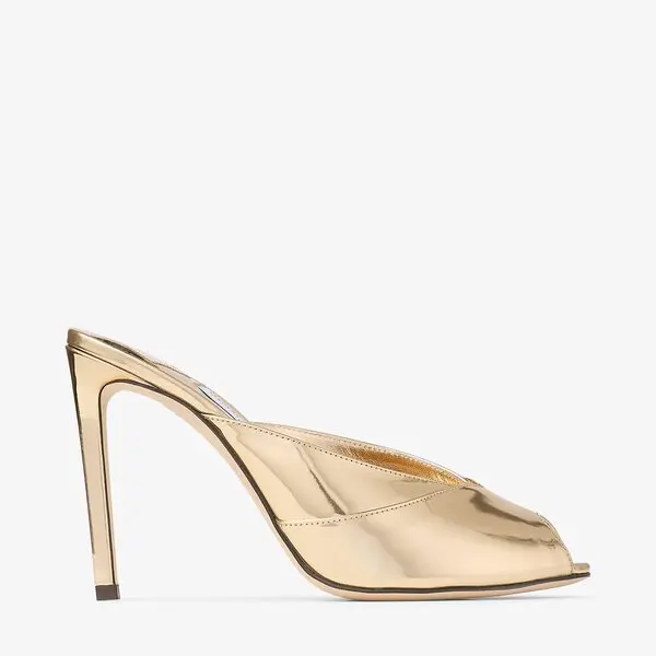 JIMMY CHOO Brigitte 100 Mules - Silver
