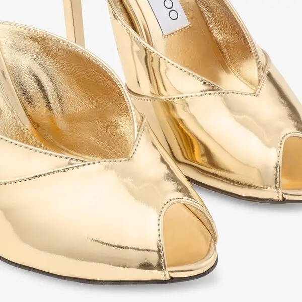 JIMMY CHOO Brigitte 100 Mules - Silver