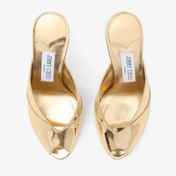 JIMMY CHOO Brigitte 100 Mules - Silver