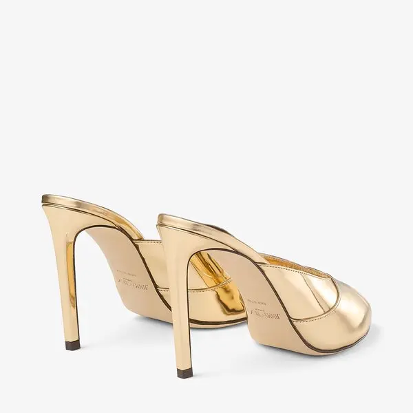 JIMMY CHOO Brigitte 100 Mules - Silver