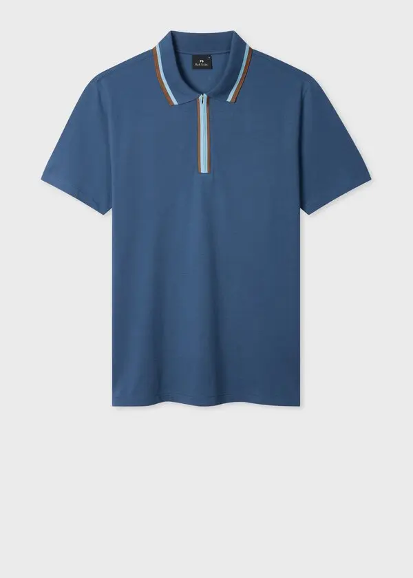 Paul Smith Mid Contrast Tipping Zip Polo Shirt