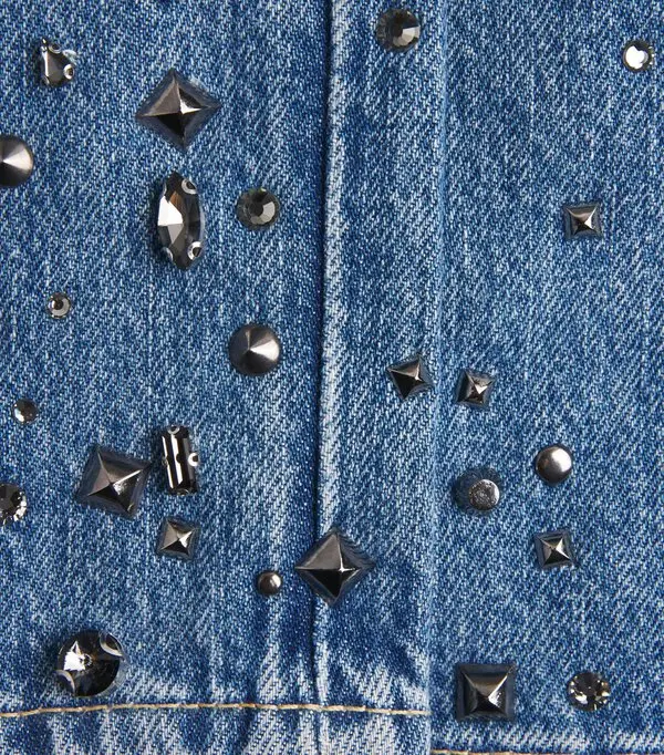 7 For All Mankind Embellished Callie Straight Jeans