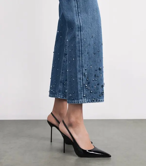 7 For All Mankind Embellished Callie Straight Jeans