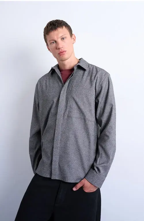 Topman Relaxed Fit Textured Button-up Shirt