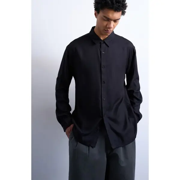 Topman Relaxed Fit Twill Button-up Shirt
