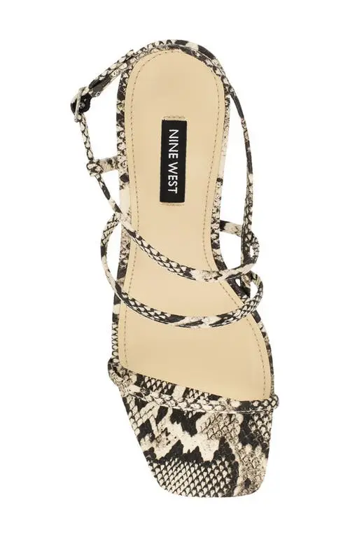 Nine West Hindy Slingback Kitten Heel Sandal - Snake Print