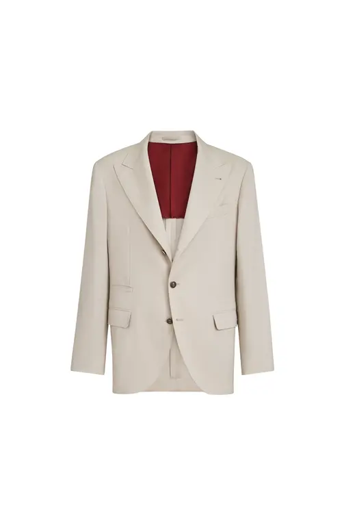 Brunello Cucinelli Blazer With Peak Lapel - Buff
