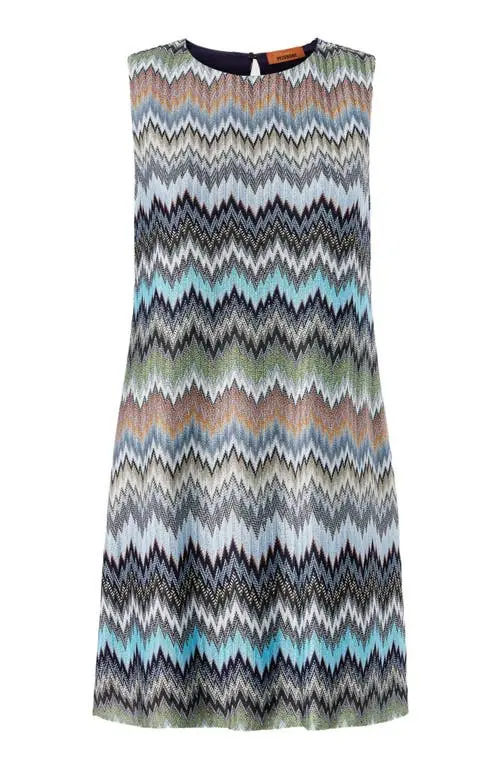 Missoni Sleeveless Chevron Knit Mini Dress - Multicoloured