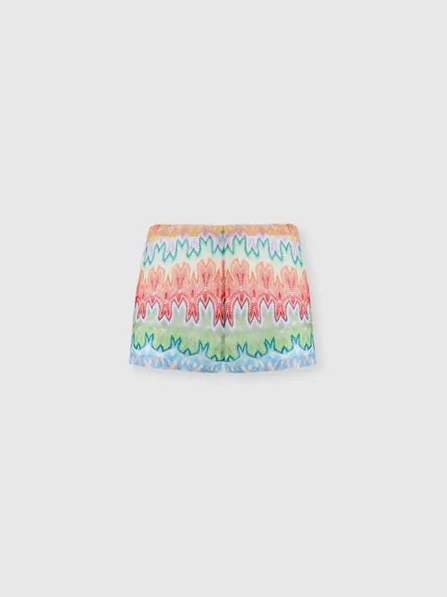 Missoni Hot Pants In Floral Patterned Viscose - Pink Multi