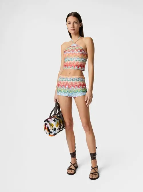 Missoni Hot Pants In Floral Patterned Viscose - Pink Multi