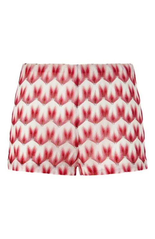 Missoni Hot Pants In Floral Patterned Viscose - Red Multi