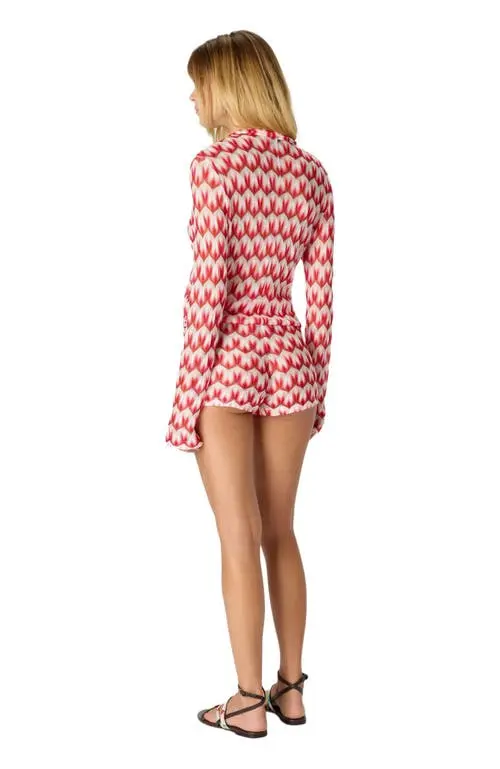 Missoni Hot Pants In Floral Patterned Viscose - Red Multi