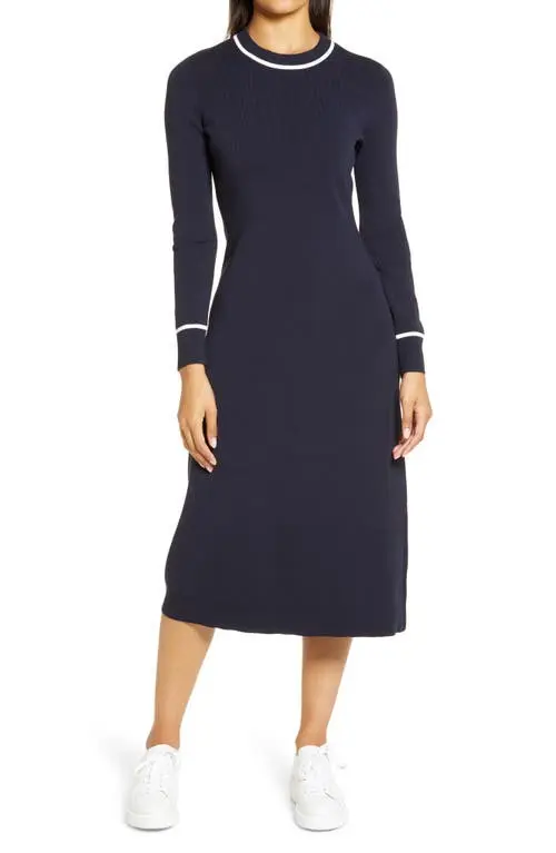 Halogen Long Sleeve Sweater Dress - Navy Night