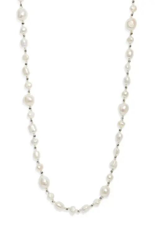 KIARA BY KI-ELE Juliet Beaded Freshwater Pearl Necklace - Gold/white