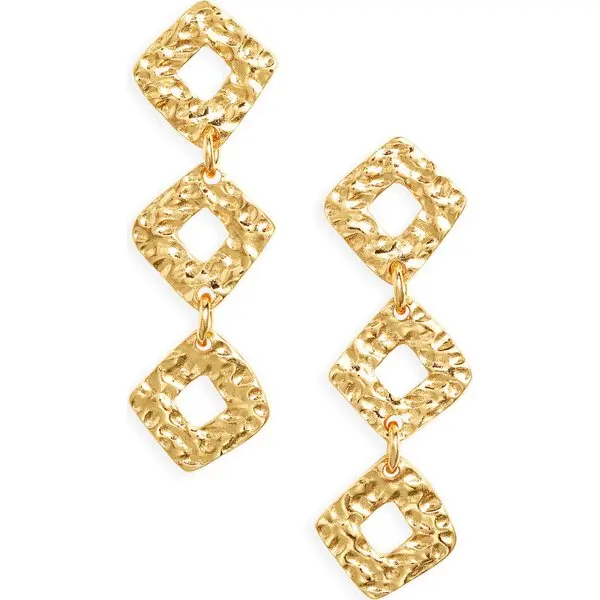 KIARA BY KI-ELE Greer Geo Drop Earrings - Gold