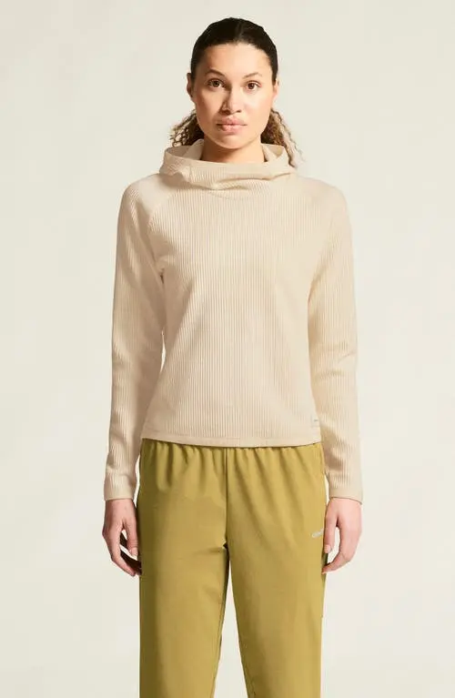 CRAFT Grid-textured Hoodie With Raglan Sleeves - Tofu