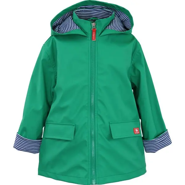 WIDGEON Hooded Zip-up Raincoat - Golf Green