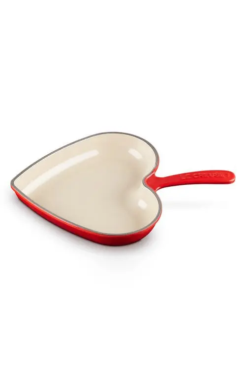 LE CREUSET Heart Enameled Cast Iron Skillet - Cerise