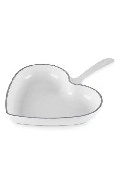 LE CREUSET Heart Enameled Cast Iron Skillet - White