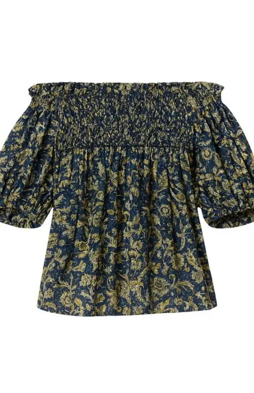 Rebecca Taylor Charlene Smocked Top