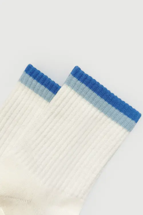 FRAISE Striped Crew Grip Socks - Cassis