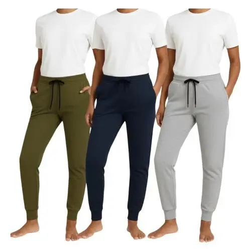 BENBEN 3-pack Ultra Soft Fleece Joggers - Navy/olive/grey