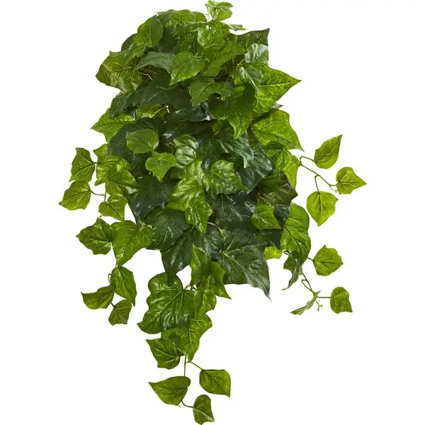 NEARLY NATURAL 28-in Deluxe London Ivy Hanging Bush Artificial Plant - Green