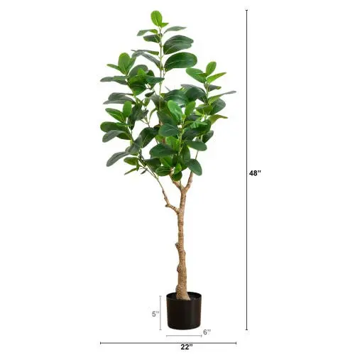 NEARLY NATURAL 4-ft Artificial Audrey Ficus Tree
