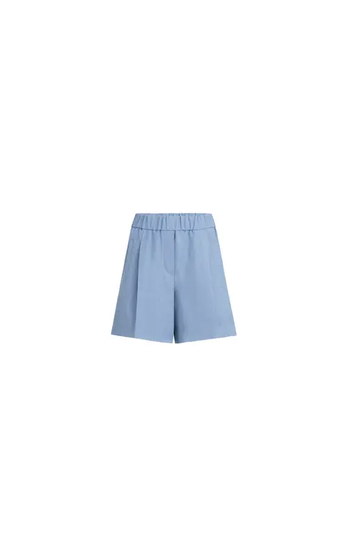 Brunello Cucinelli Fluid Twill Baggy Shorts - Azure