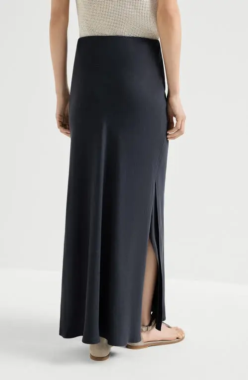 Brunello Cucinelli Bias-cut Maxi Skirt - Blue