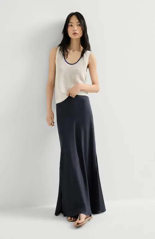 Brunello Cucinelli Bias-cut Maxi Skirt - Blue