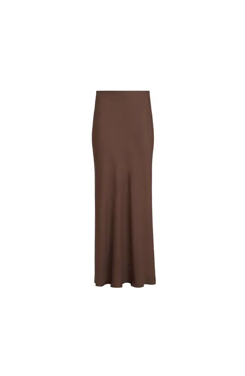 Brunello Cucinelli Bias-cut Maxi Skirt - Cocoa