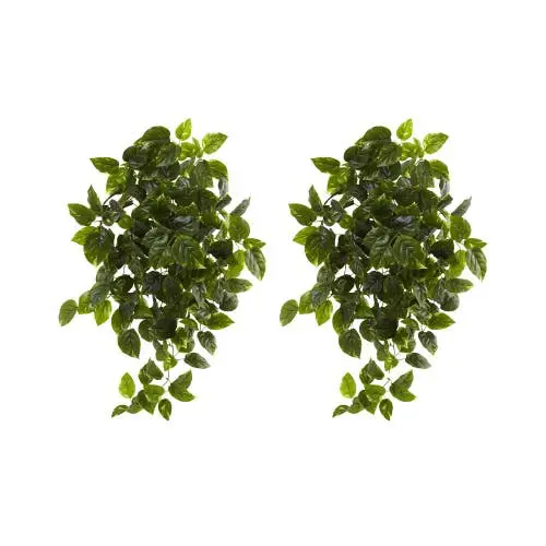 NEARLY NATURAL 36-in Uv Resistant Artificial Pothos Hanging Plant Set Of 2 - Green