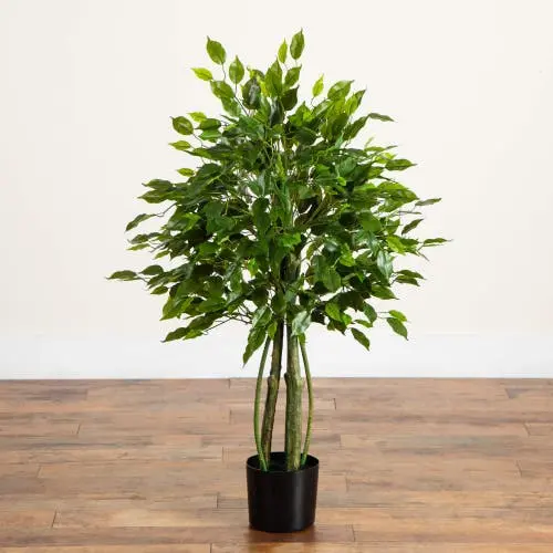 NEARLY NATURAL 3.5-ft Uv Resistant Artificial Ficus Tree